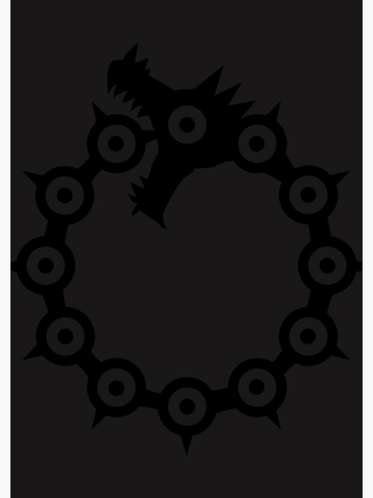 "7 deadly sins Meliodas The Dragon Sin of Wrath Tattoo Logo Anime Manga ...