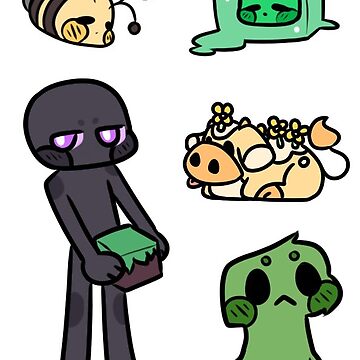 "minecraft mob stickers sheet 1" Sticker for Sale by pumpkin-mochi ...