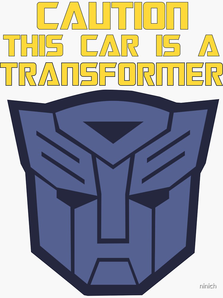 "Transformers car sticker " Sticker by ninich | Redbubble