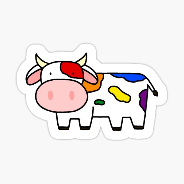"pride cow" Sticker for Sale by mogureet | Redbubble
