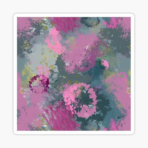 "Carnation Abstract Modern Floral Art Painting" Sticker by NancyMerkle ...