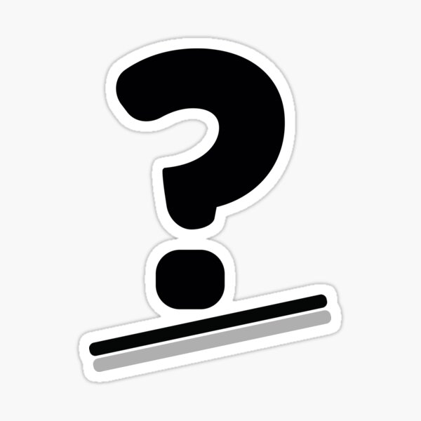 "Question Mark Wait, What this?" Sticker for Sale by HG4Design | Redbubble