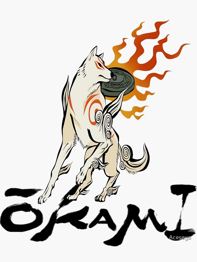 "okami design" Sticker by Aceseya | Redbubble