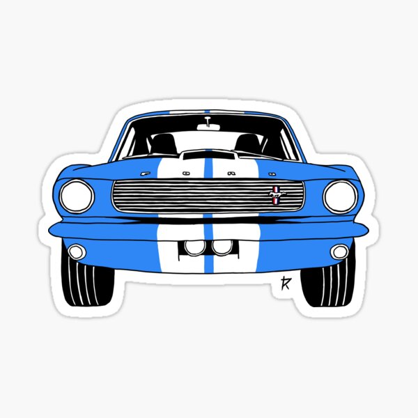 "Ford Mustang Shelby Blue Black Background" Sticker for Sale by ...