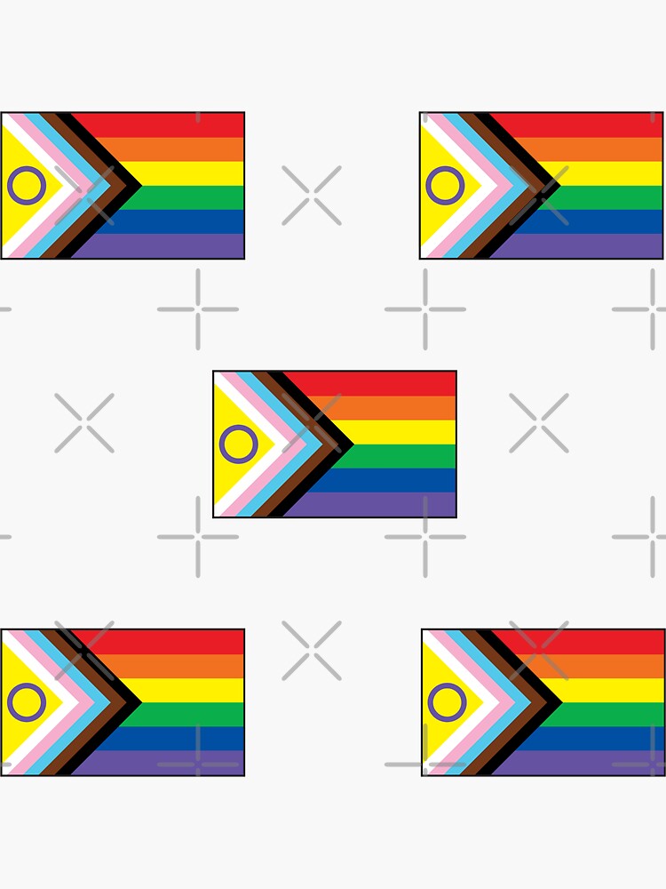 "Inclusive Pride Flag, Pack of 5" Sticker for Sale by HumanNation ...