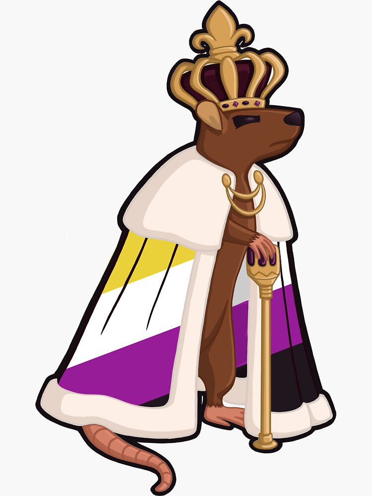 "non binary pride rat king" Sticker for Sale by imperfectForger | Redbubble