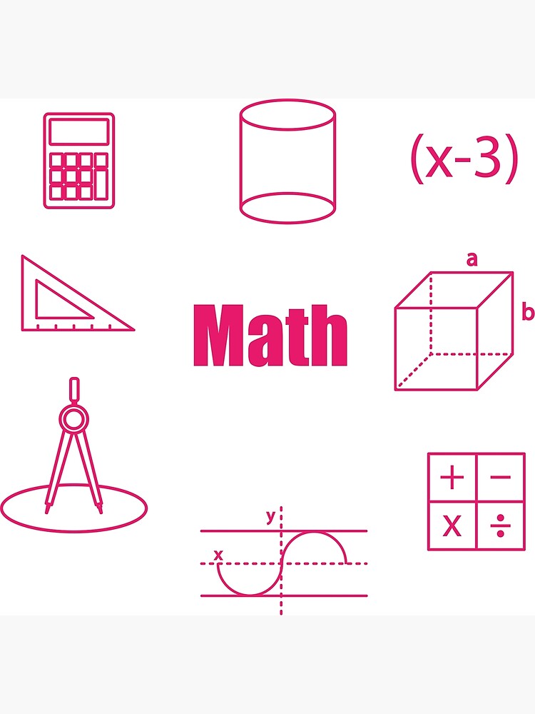 "Math Subject Sticker Pack in Pink " Poster for Sale by FSUOriginals ...