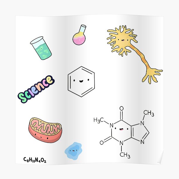 "Kawaii Science Pack " Poster for Sale by SofiaSava01 | Redbubble