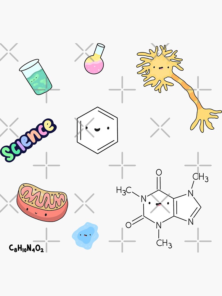 "Kawaii Science Pack " Sticker for Sale by SofiaSava01 | Redbubble