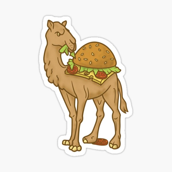 "CAMEL & BURGER" Sticker by gotoup | Redbubble