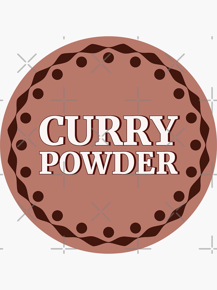 "Brown Curry Powder Label" Sticker for Sale by EmotionArt | Redbubble
