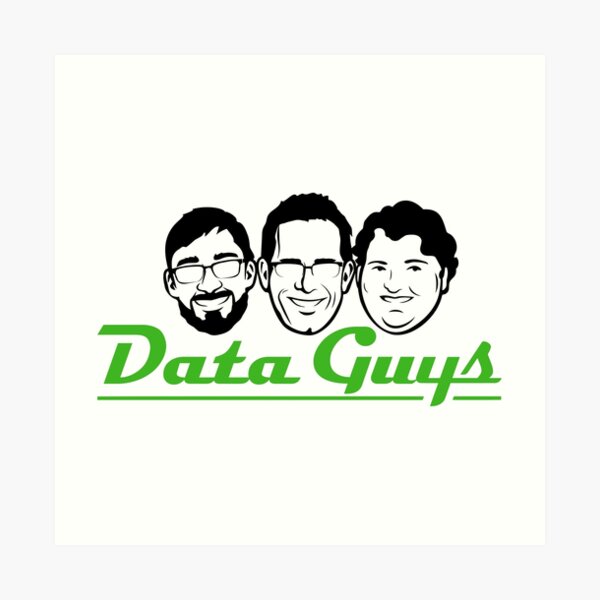 "Data Guys - Black Outline" Art Print by adriawells | Redbubble