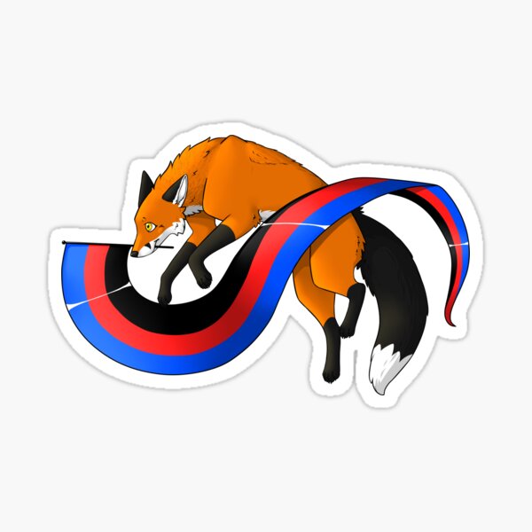 "Pride Flag Fox - Polyamorous" Sticker by xDire | Redbubble