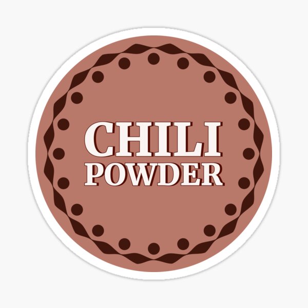 "Chili powder Label" Sticker for Sale by EmotionArt | Redbubble
