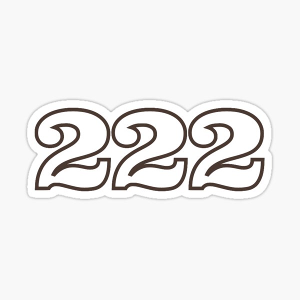 "222 Angel Numbers" Sticker for Sale by babyspice2000 | Redbubble
