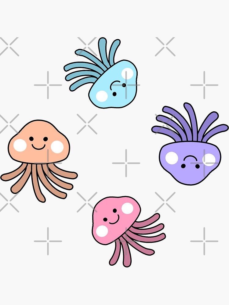 "Samezu Jellyfishes" Sticker for Sale by yktv-kloi | Redbubble