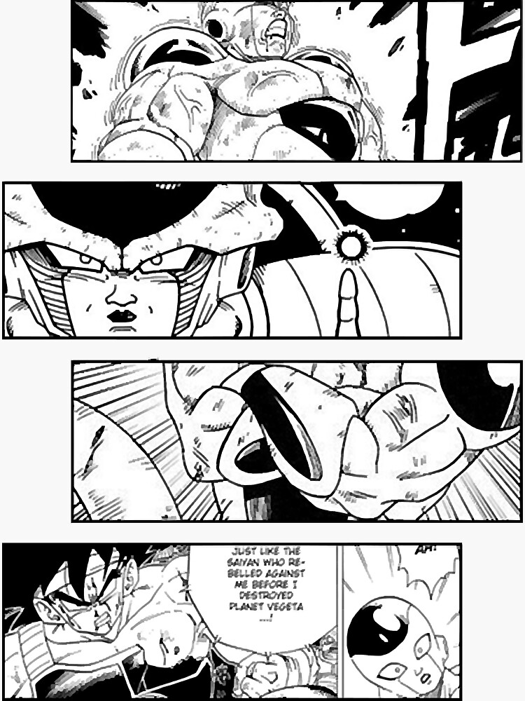 "Frieza Dragon Ball Doragon Bru Anime Manga Panel " Sticker for Sale by ...