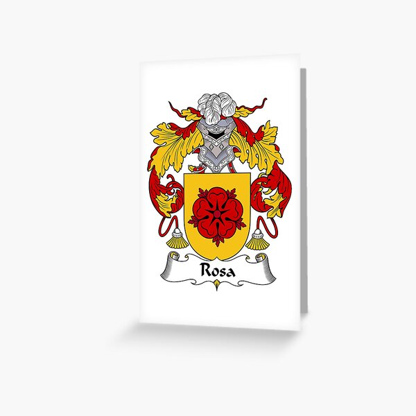 "Rosa Coat of Arms/Family Crest" Greeting Card for Sale by ...