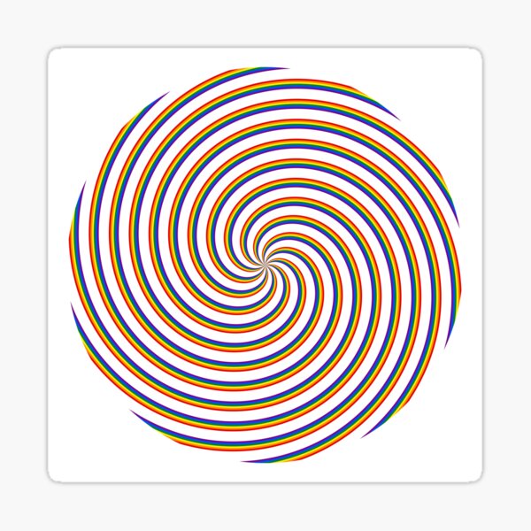 "Rainbow Hypnospiral, Hypnodisc, Hypnosis, Spiral," Sticker for Sale by ...