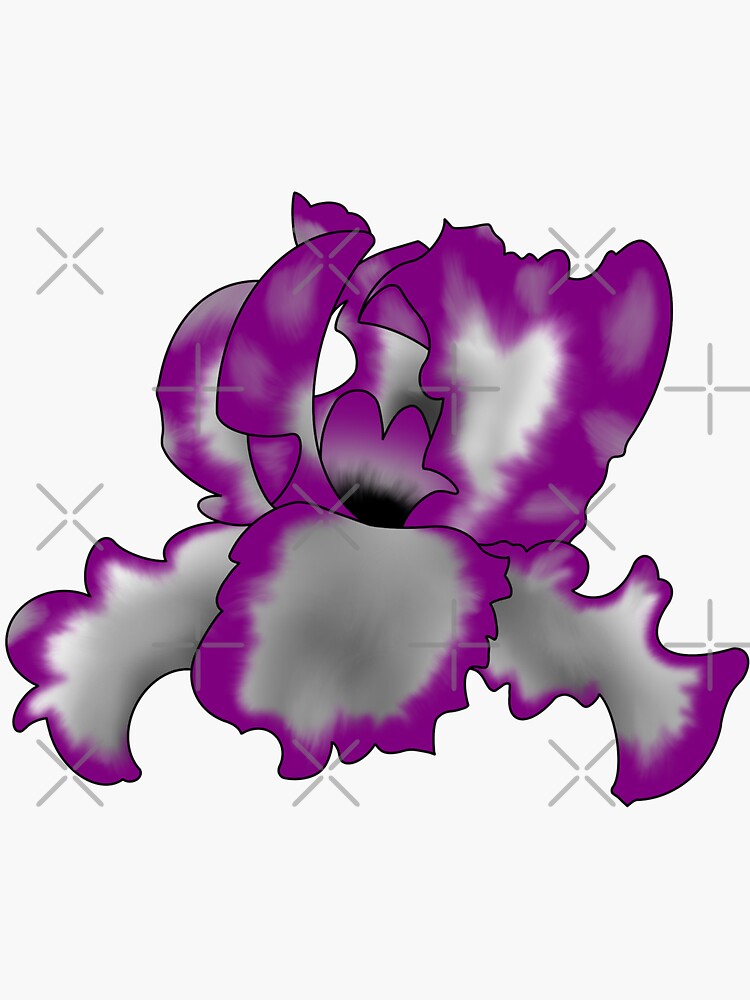 Asexual Pride Flag Flower Sticker By Artwork Of Krb Redbubble
