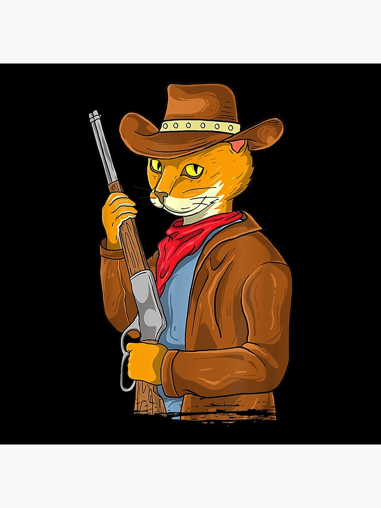 "Cowboy Cat Meowdy Texas Western Rodeo Cat" Poster for Sale by ...