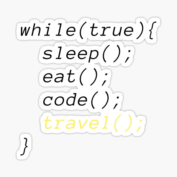 "Programmer and A Travel Lover" Sticker for Sale by Mechashadow | Redbubble