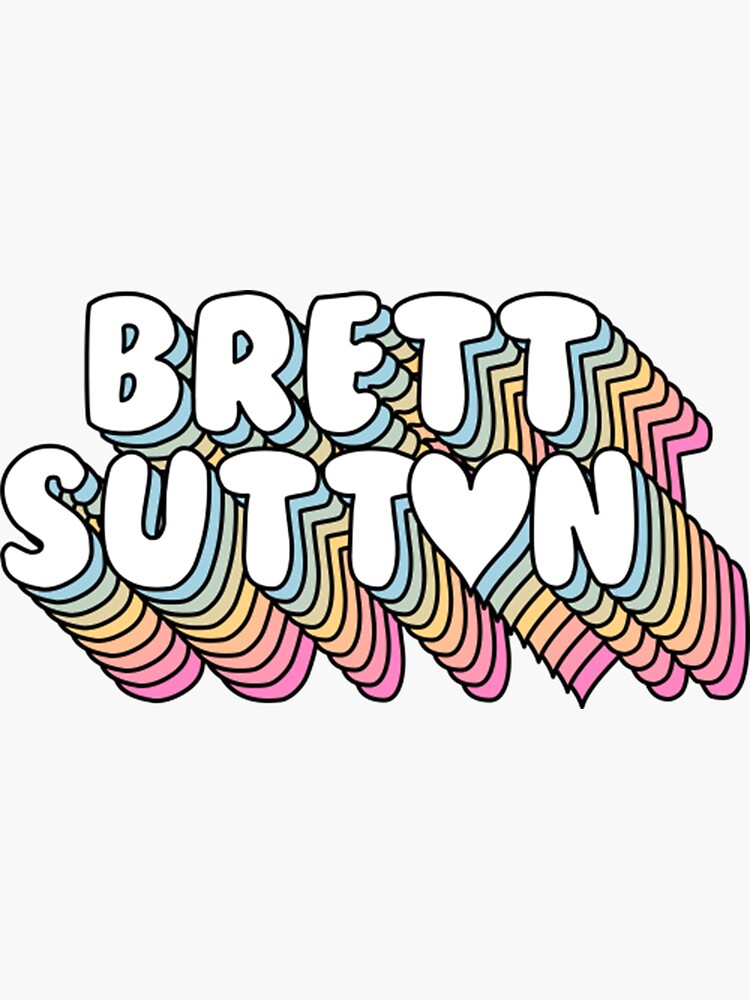 "Brett Sutton " Sticker for Sale by EnchantedCharac | Redbubble