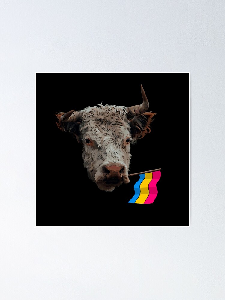 "Pan Pride Cow " Poster for Sale by onisam | Redbubble