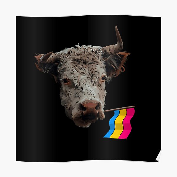 "Pan Pride Cow " Poster for Sale by onisam | Redbubble