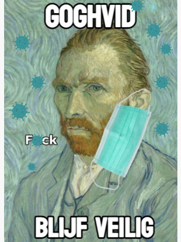 "Vincent Van Gogh Meme Covid 19" Sticker by Geraldi77 | Redbubble