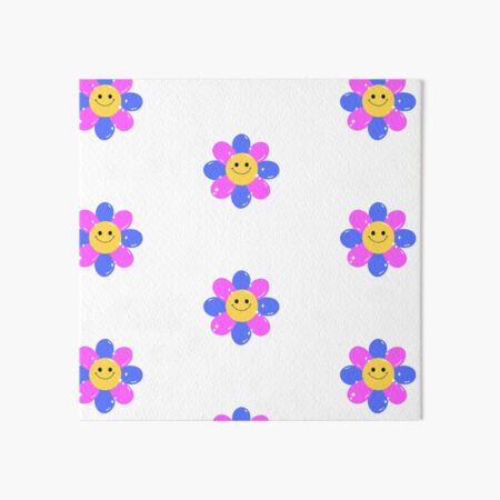 "Cute Kidcore Flower Smiley" Art Board Print by SYNTASTIC | Redbubble