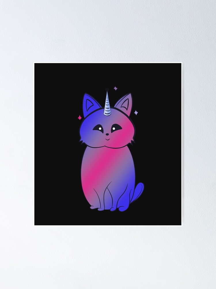 "Cute Bisexual cat " Poster for Sale by karinkasvit | Redbubble