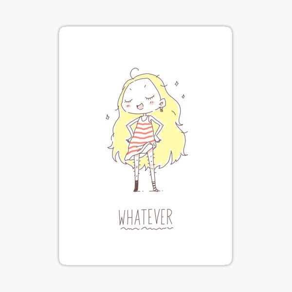 "Whatever" Sticker by freeminds | Redbubble