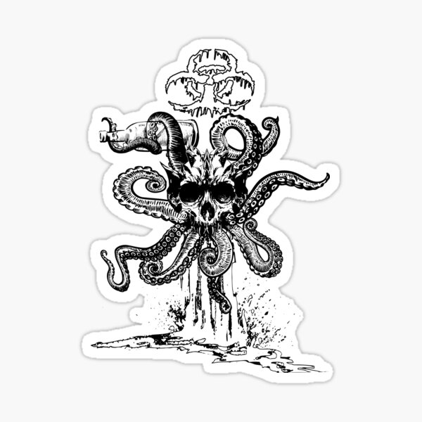 "Octo Skull" Sticker for Sale by MysticMoonVibes | Redbubble
