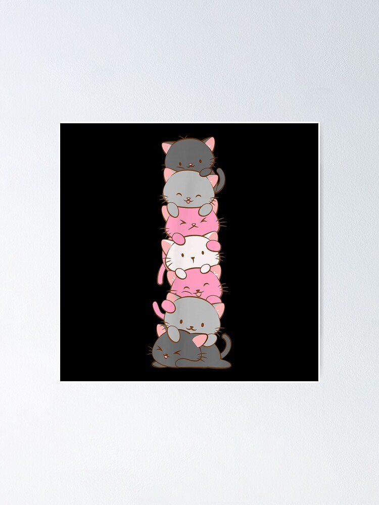 "Demigirl Pride Cute Kawaii Cat" Poster by andijude5293 | Redbubble