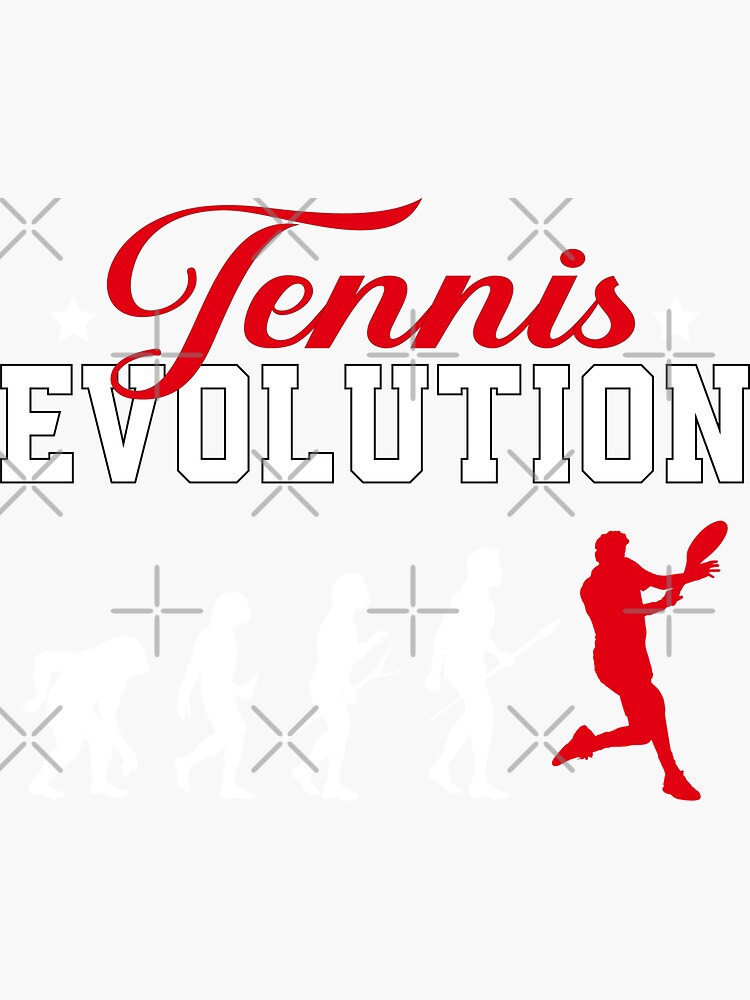 "Tennis Evolution Coach Tennis Player Men's" Sticker by besTmanuFacture ...
