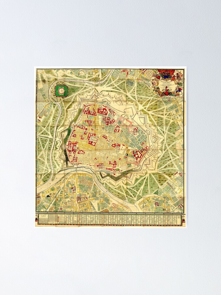 "Vintage Map of Vienna Austria (1710)" Poster by BravuraMedia | Redbubble