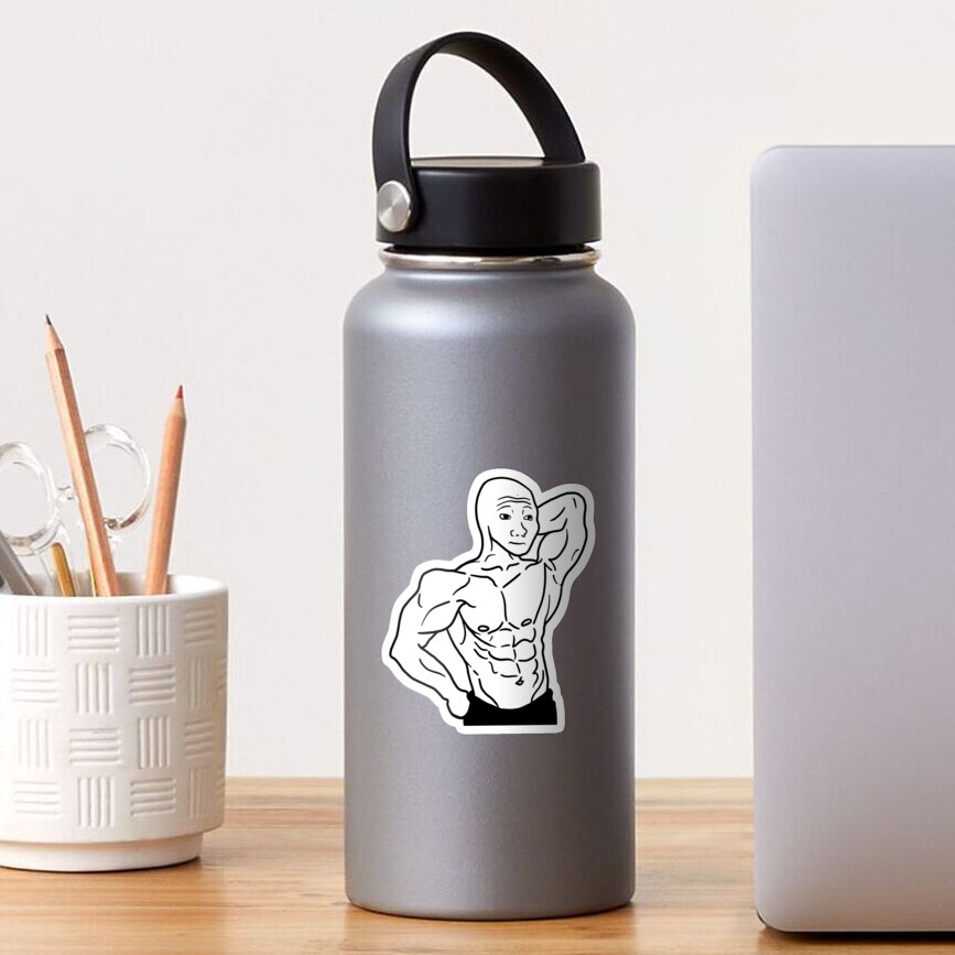 "RIPPED WOJAK" Sticker for Sale by FrankiStack | Redbubble