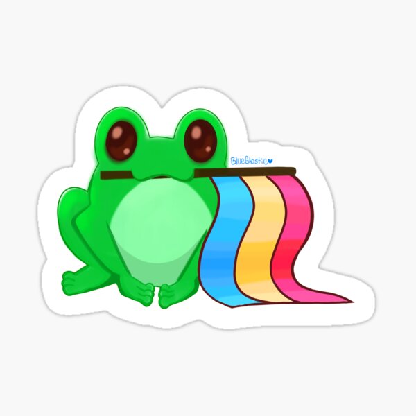 "Pan Frog" Sticker for Sale by BlueGhostie | Redbubble