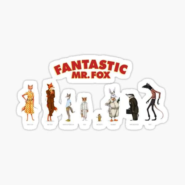 "fantastic mr fox sticker" Sticker for Sale by Dcfunmeme | Redbubble