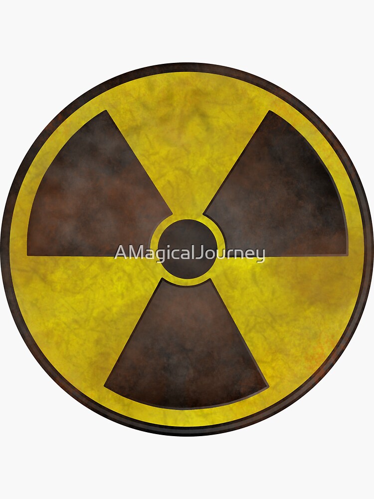 "Radioactive Fallout Symbol - Geek Rusty" Sticker for Sale by ...