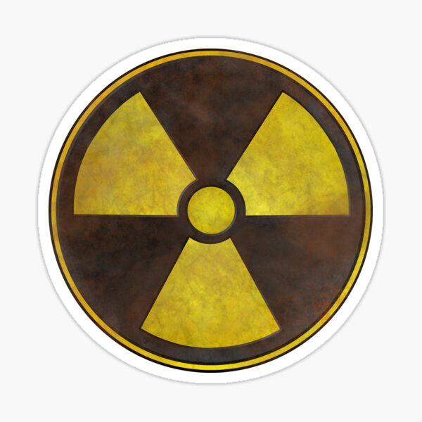 "Radioactive Fallout Symbol - Nerd Science" Sticker for Sale by ...