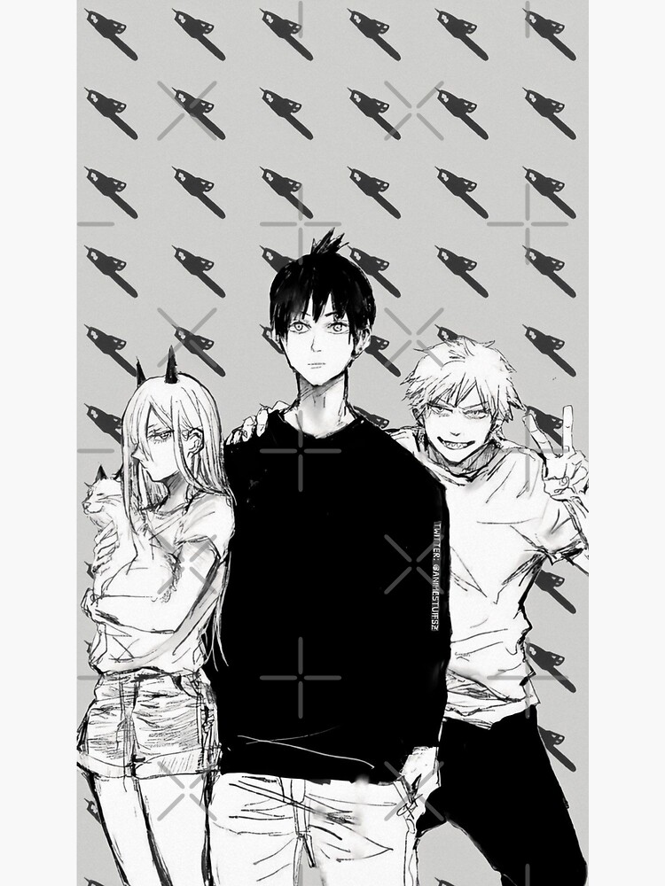 "Power Aki and Denji - Chainsaw Man " Art Print by Anime-Express ...