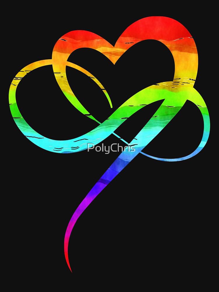"Polyamory Infinity Heart Symbol Love LGBT IDAHOBIT" T-shirt by ...