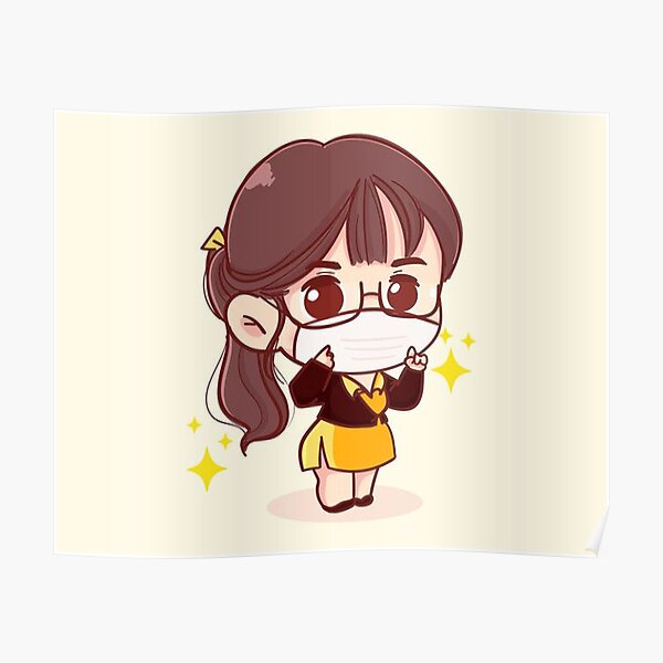 "fight corona, fight covid 19, wear a mask, mask, chibi, safe, girl ...