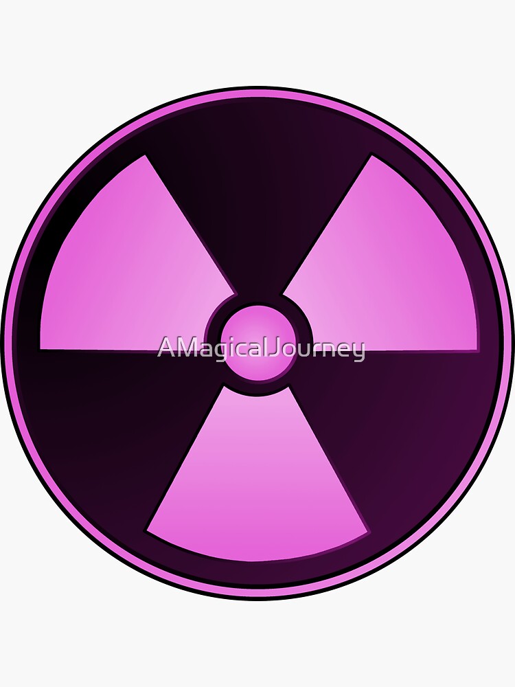 "Bright Pink Radioactive Girl Symbol" Sticker for Sale by ...