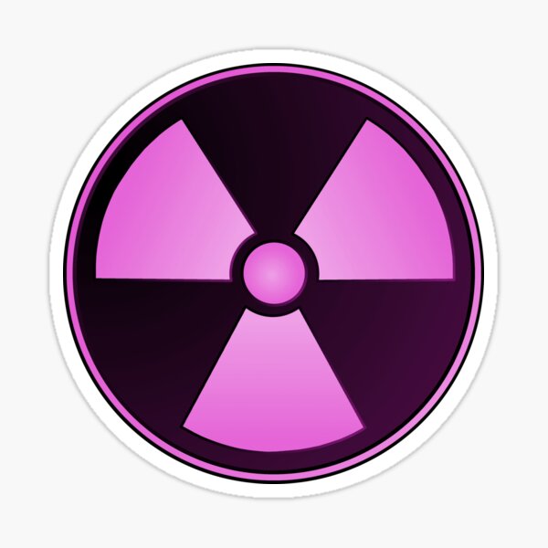 "Bright Pink Radioactive Girl Symbol" Sticker for Sale by ...