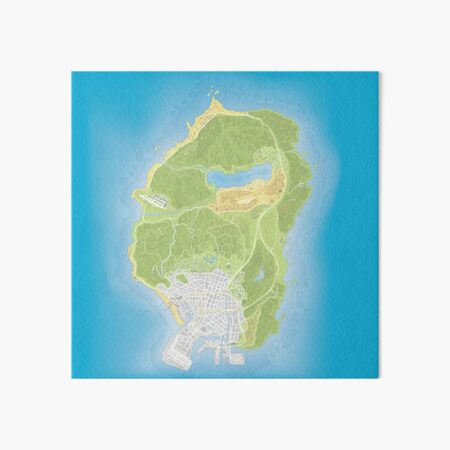 "GTA 5 Map HQ" Art Board Print by Raildur | Redbubble
