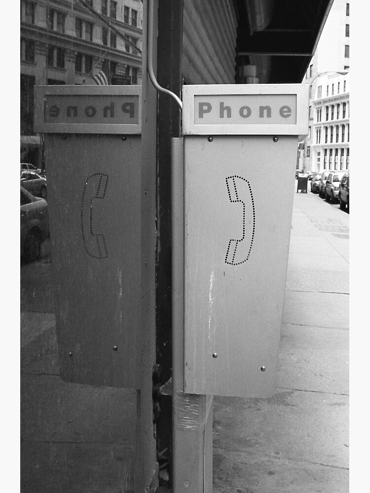 "Payphone Reflected on Glossy Stone Wall in NYC" Poster by sskinnerart ...