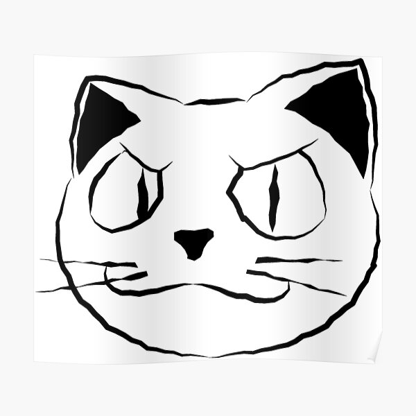 "Serious Cat Face" Poster for Sale by Quickfix | Redbubble